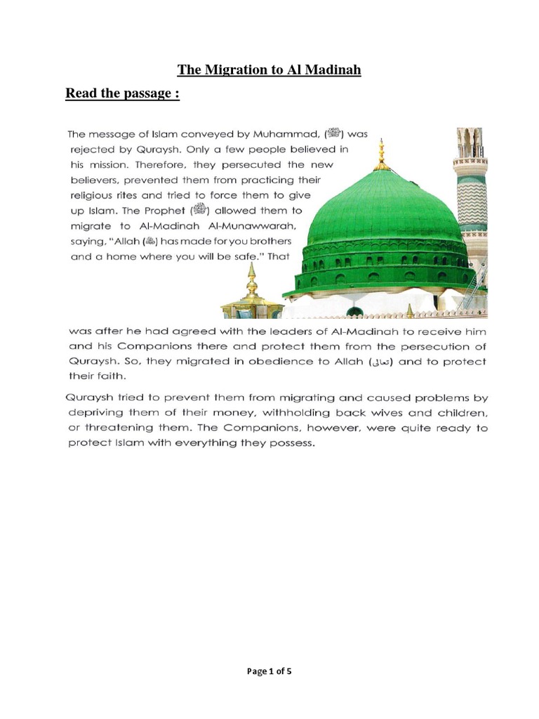 Migration To Madina New | PDF | Muhammad | Medina