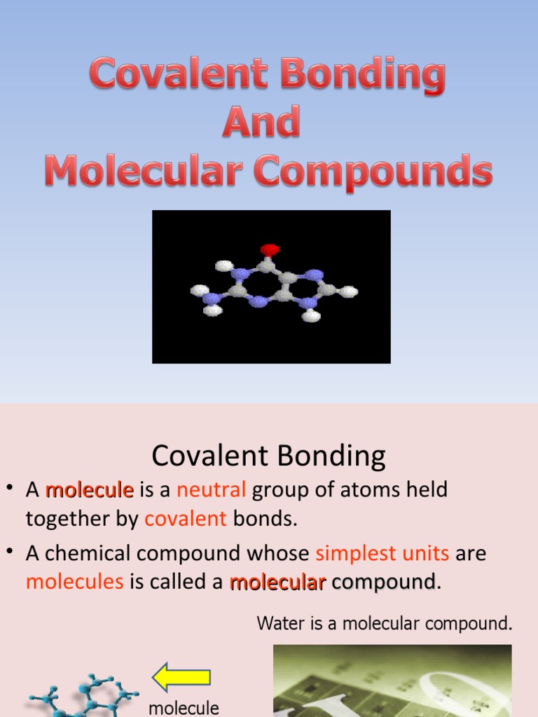 Covalent Bonding Basics | PDF | Chemical Bond | Molecules