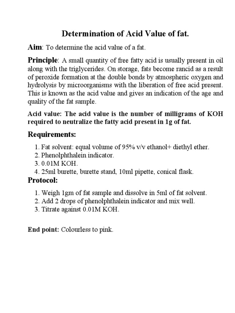 Practicals Fat Estimation | PDF | Analytical Chemistry | Molecules