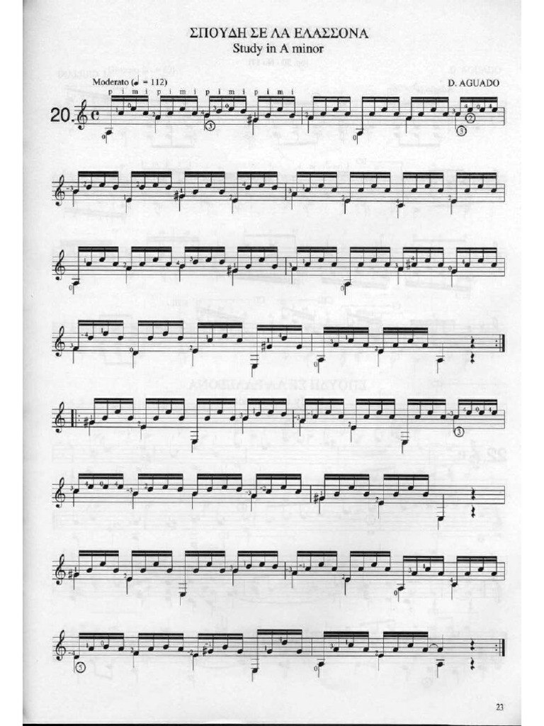 Aguado - Study in A Minor | PDF