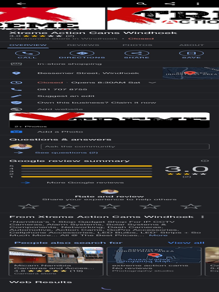 Xtreme Action Cams Windhoek Windhoek - Google Loc | PDF