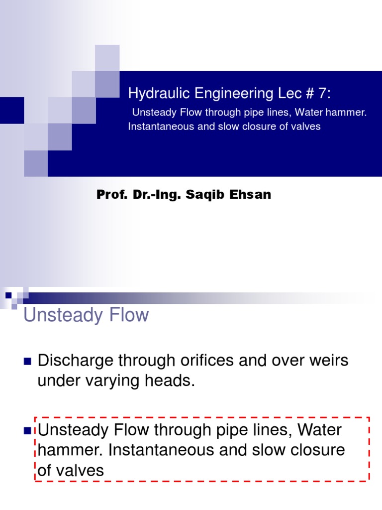 Hydraulic Engineering - Lec - 7-Updated | PDF | Dynamics (Mechanics ...