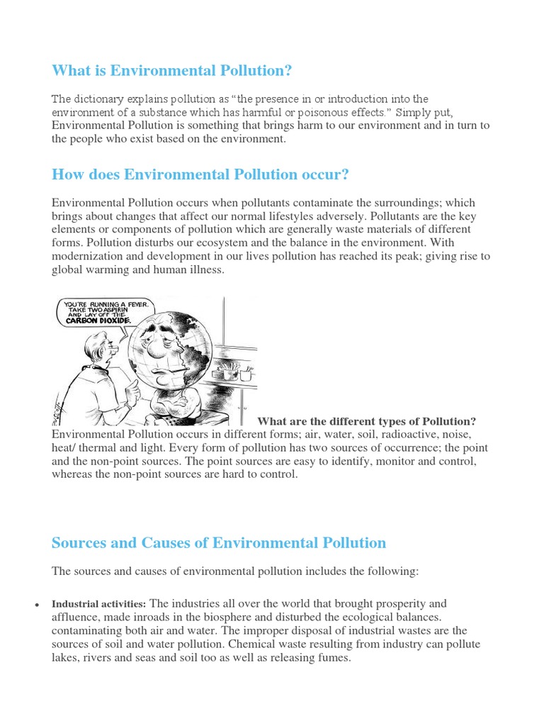 What Is Environmental Pollution | PDF | Pollution | Air Pollution
