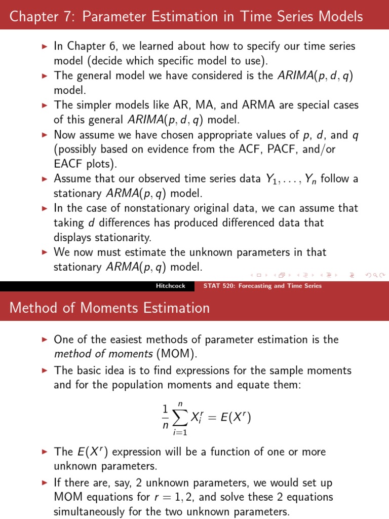 Stat 520 CH 7 Slides | PDF | Autoregressive Model | Confidence Interval