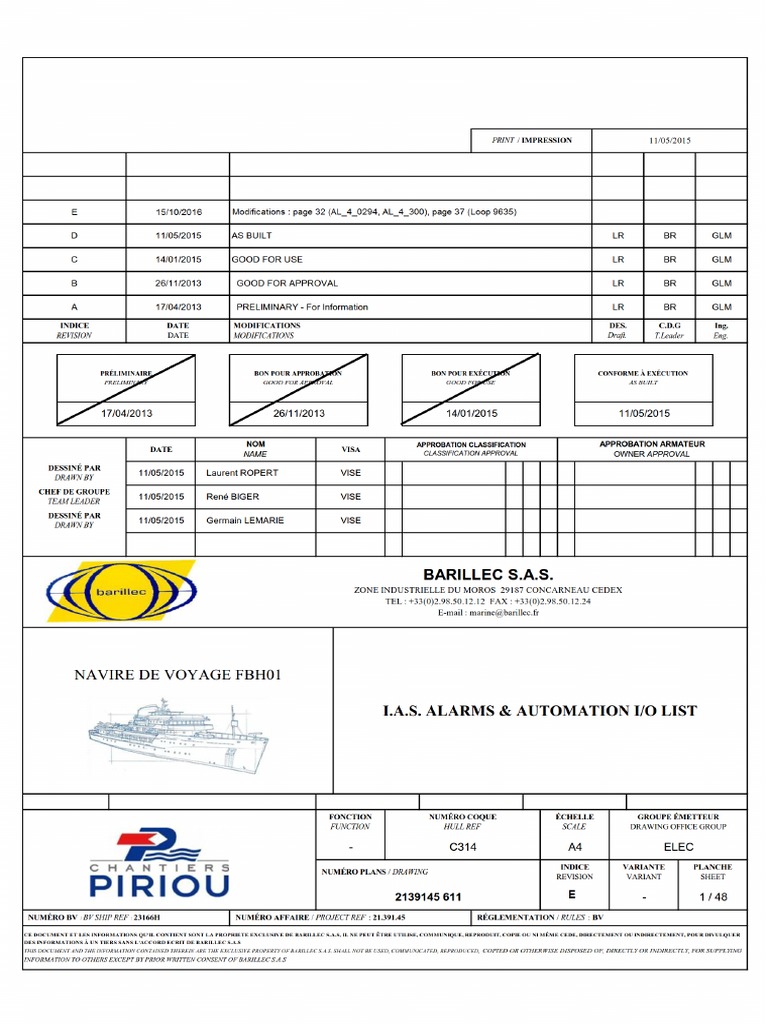 IO - List - AS - BUILT - 2139145 611 E | PDF | Electronic Engineering ...