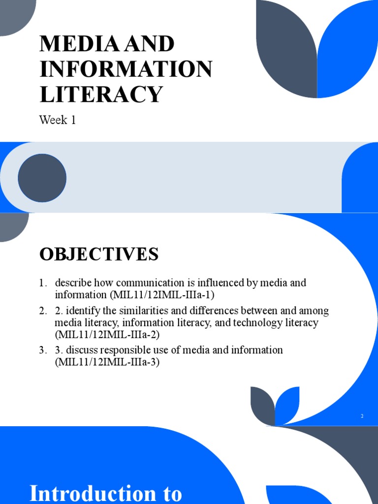 Media and Information Literacy Week 1 | PDF | Social Media | Popular ...