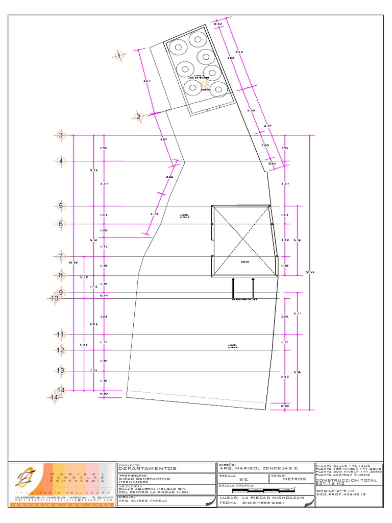 Plano arquitectónico de azotea | PDF