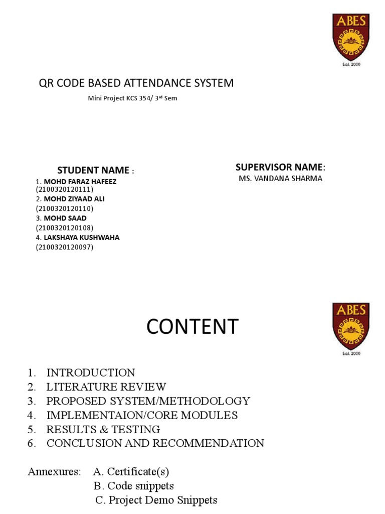 Final Presentation Last | PDF | Qr Code | Databases