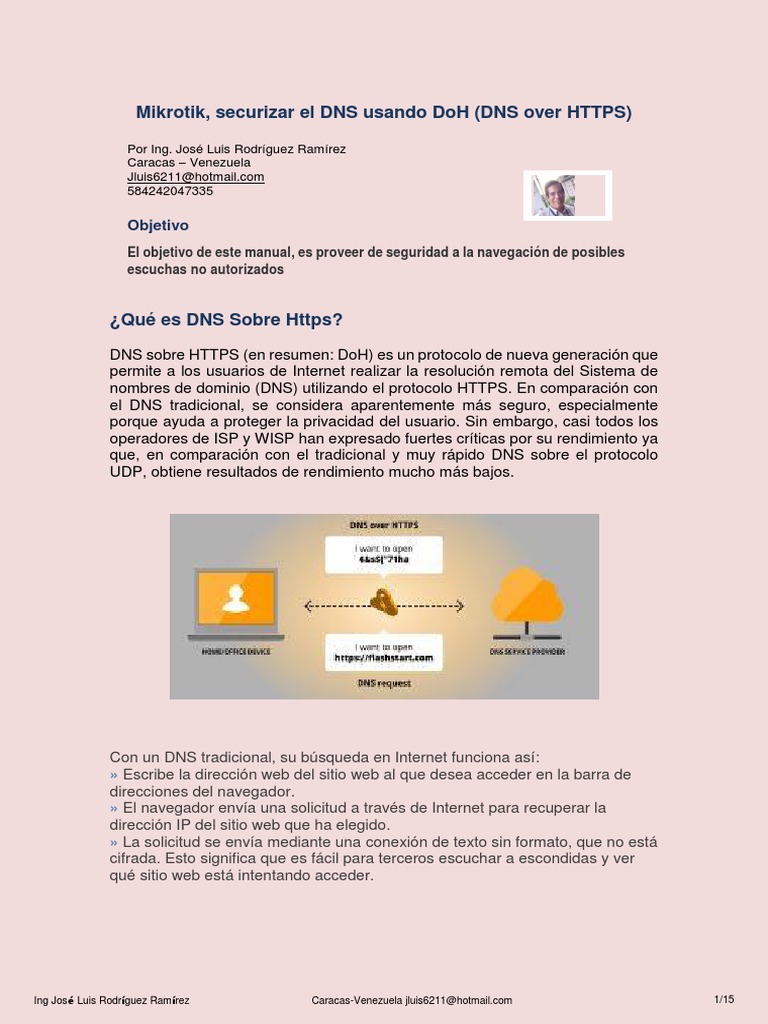 Mikrotik, Securizar El DNS Usando DoH (DNS Over HTTPS) | PDF | sistema de nombres de dominio ...