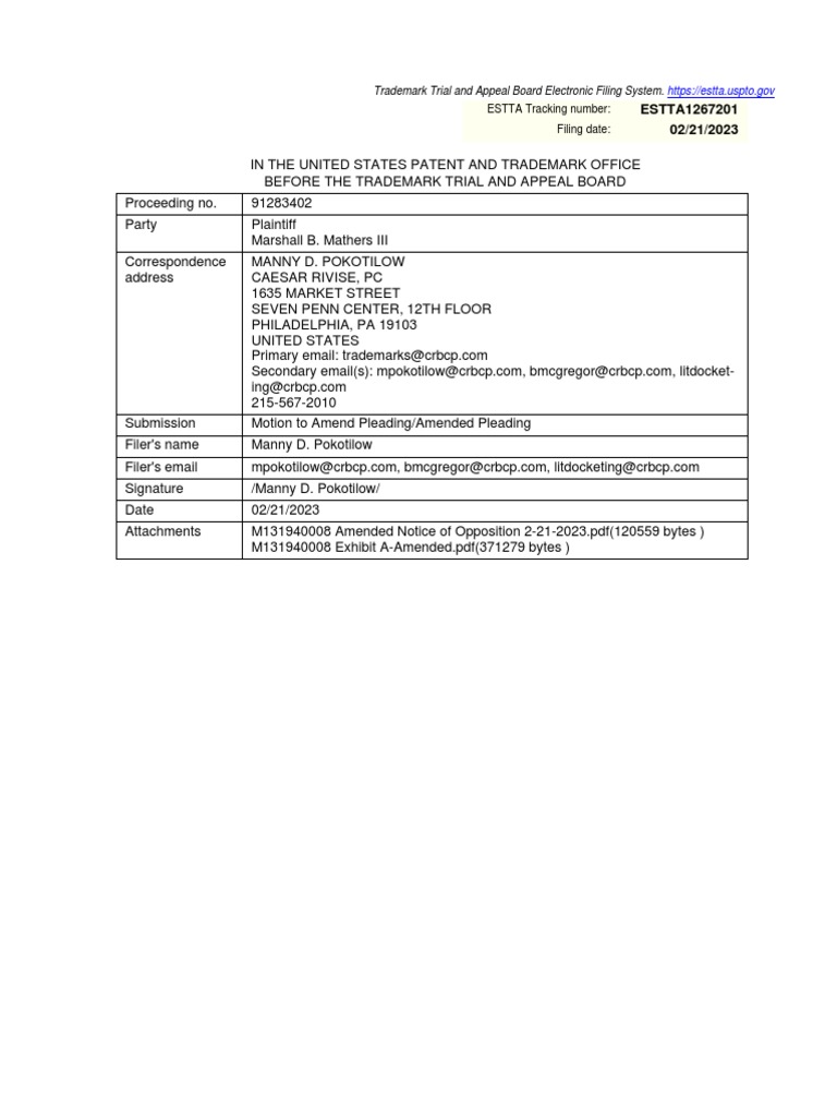 Mathers v. Dixon | PDF | Trademark | Justice Mathers v. Dixon | PDF | Trademark | Justice
