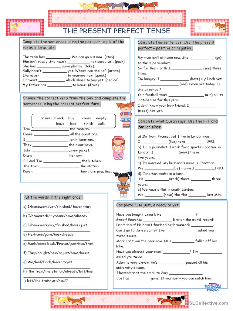 The Present Perfect Tense | PDF | Perfect (Grammar) | Grammatical Tense