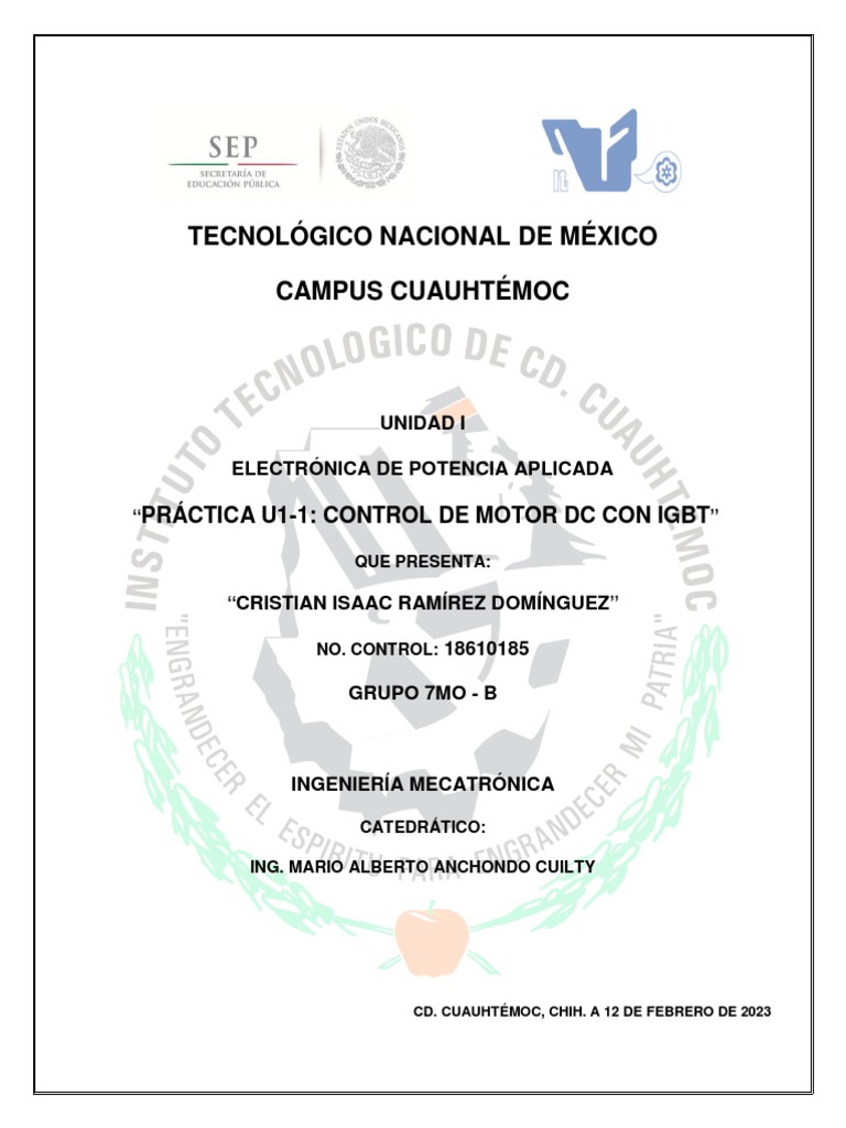 Práctica U1-1 | PDF | Transistor | Electrónica