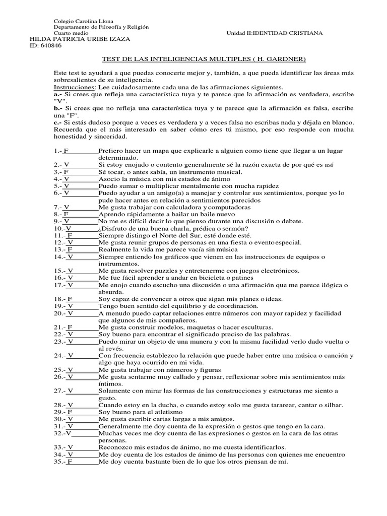Test-De-Inteligencias-Multiples HILDA PATRICIA URIBE IZAZA | PDF ...