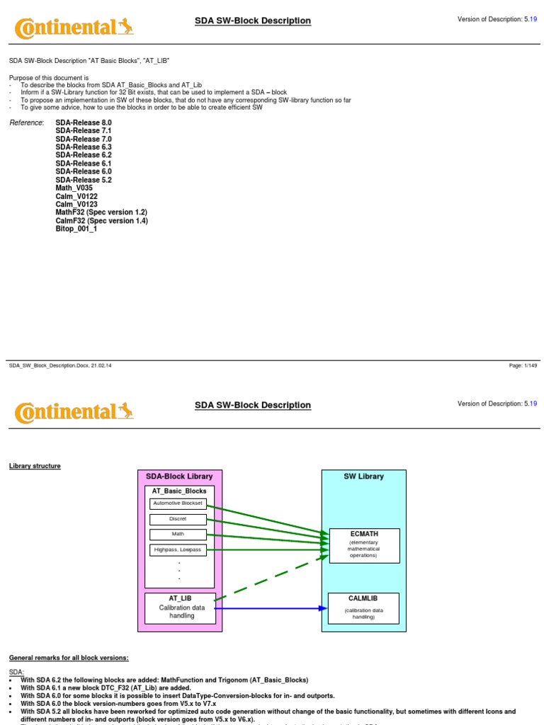 SDA SW Block Description | PDF | Input/Output | Parameter (Computer ... SDA SW Block Description | PDF | Input/Output | Parameter (Computer ...