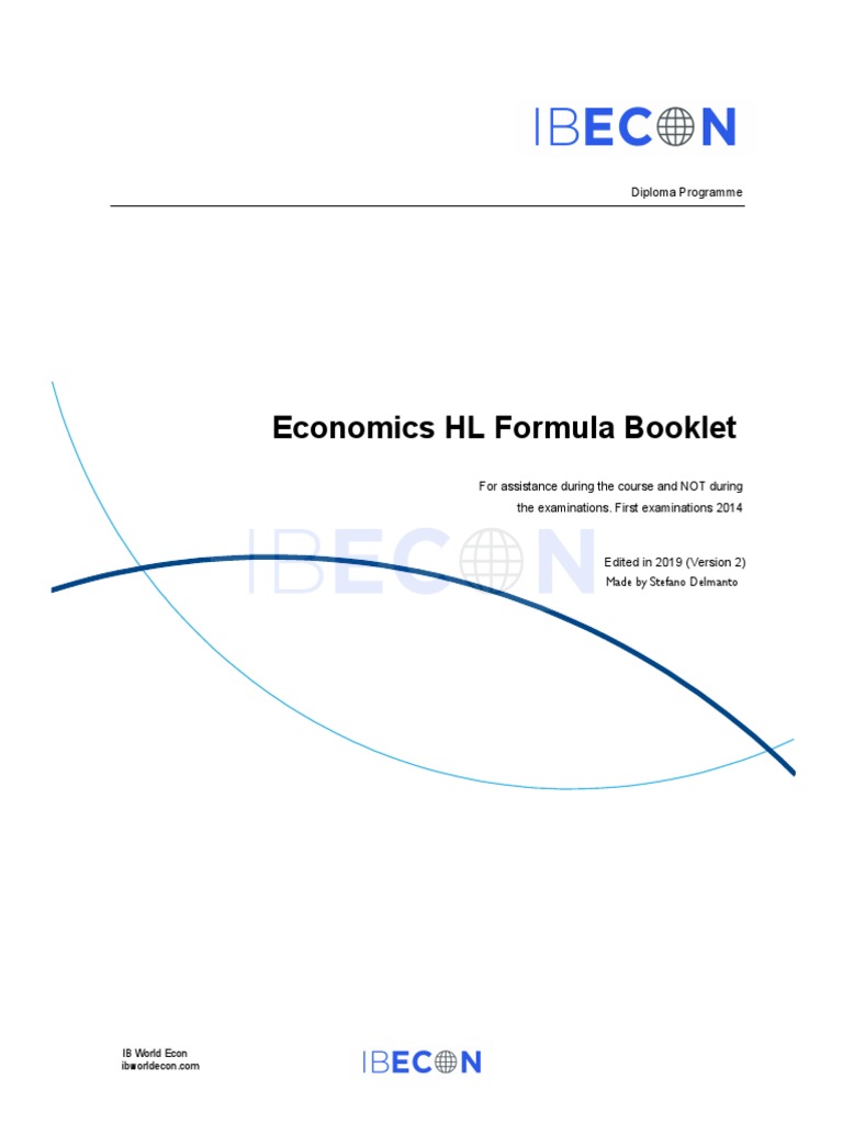 Economics HL Formula Booklet | PDF | Gross Domestic Product | Demand