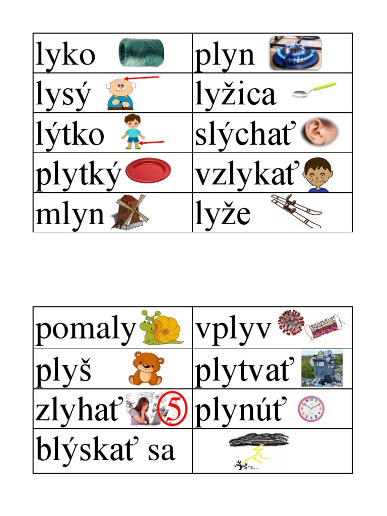 Slová s ly, lý | PDF