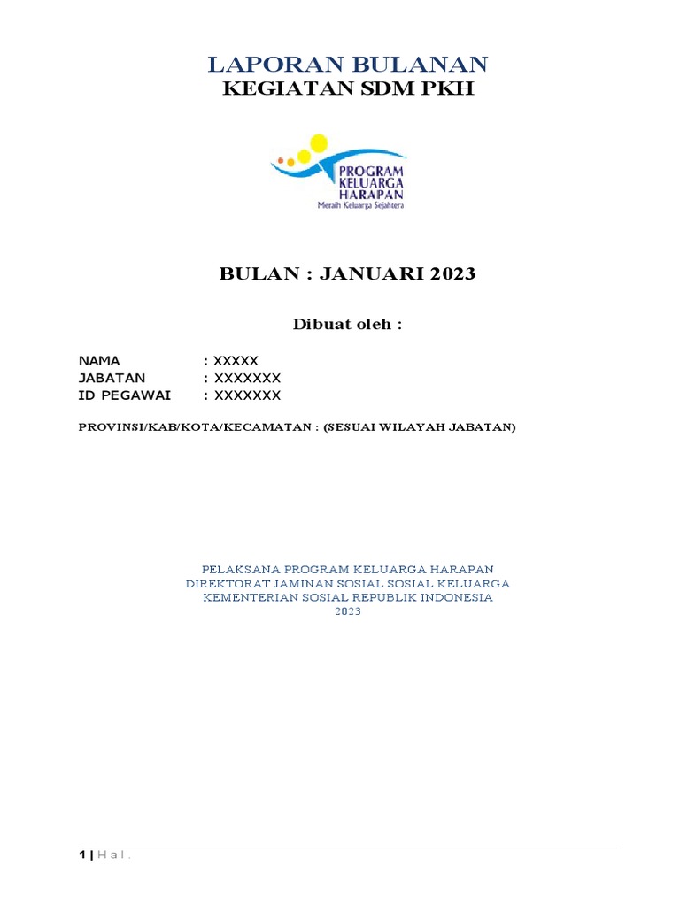 Format Laporan SDM PKH | PDF