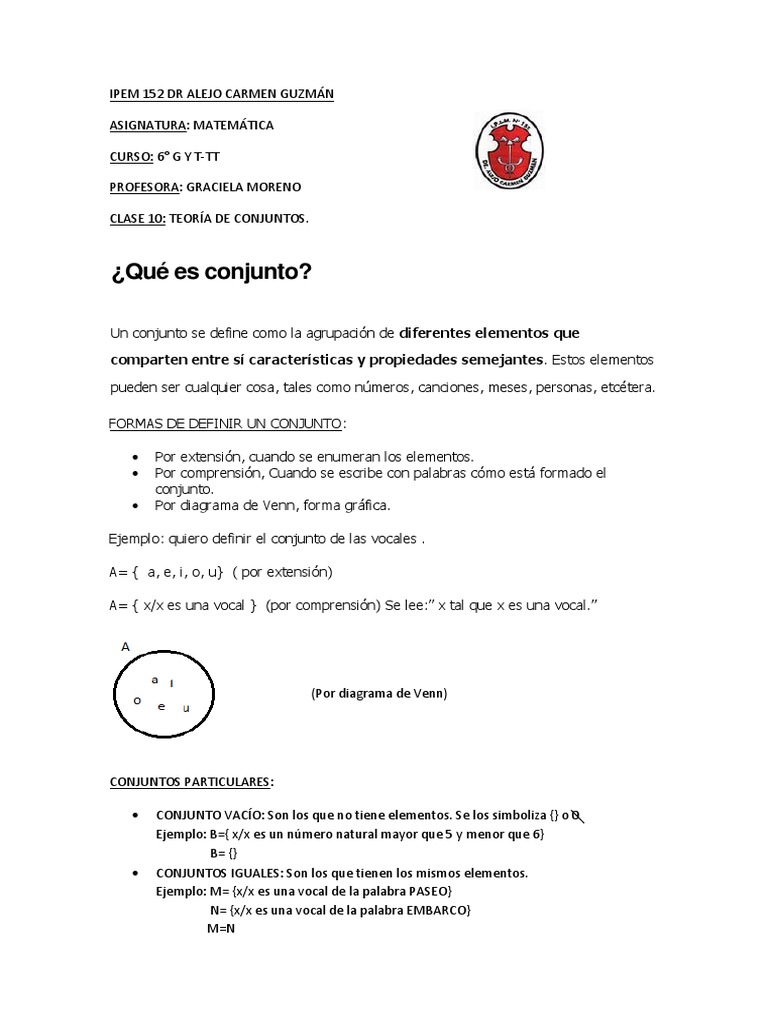 ¿Qué Es Conjunto?: Comparten Entre Sí Características y Propiedades ...