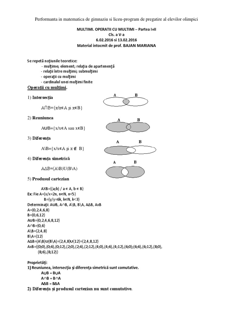 Cl.5-Pregatire Olimpiada-Multimi | PDF