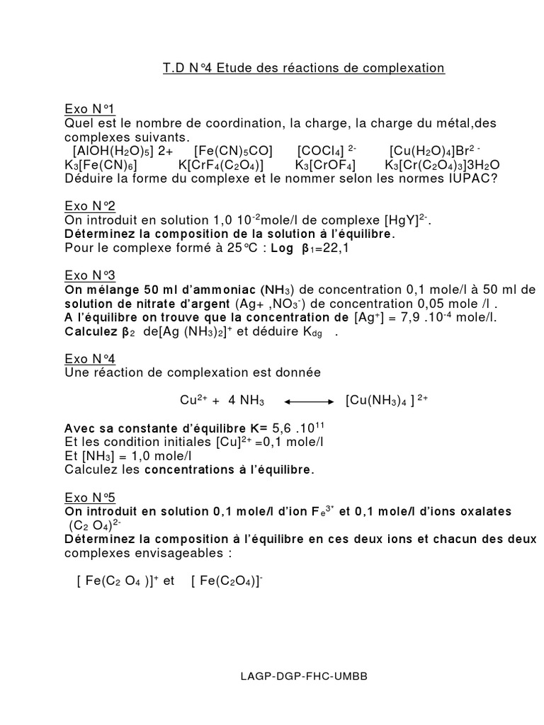 Les Complexes Pdf