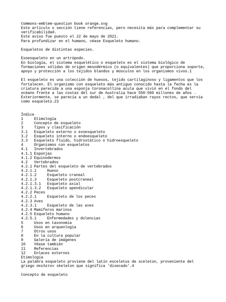 Esqueleto | PDF | Esqueleto | Hueso