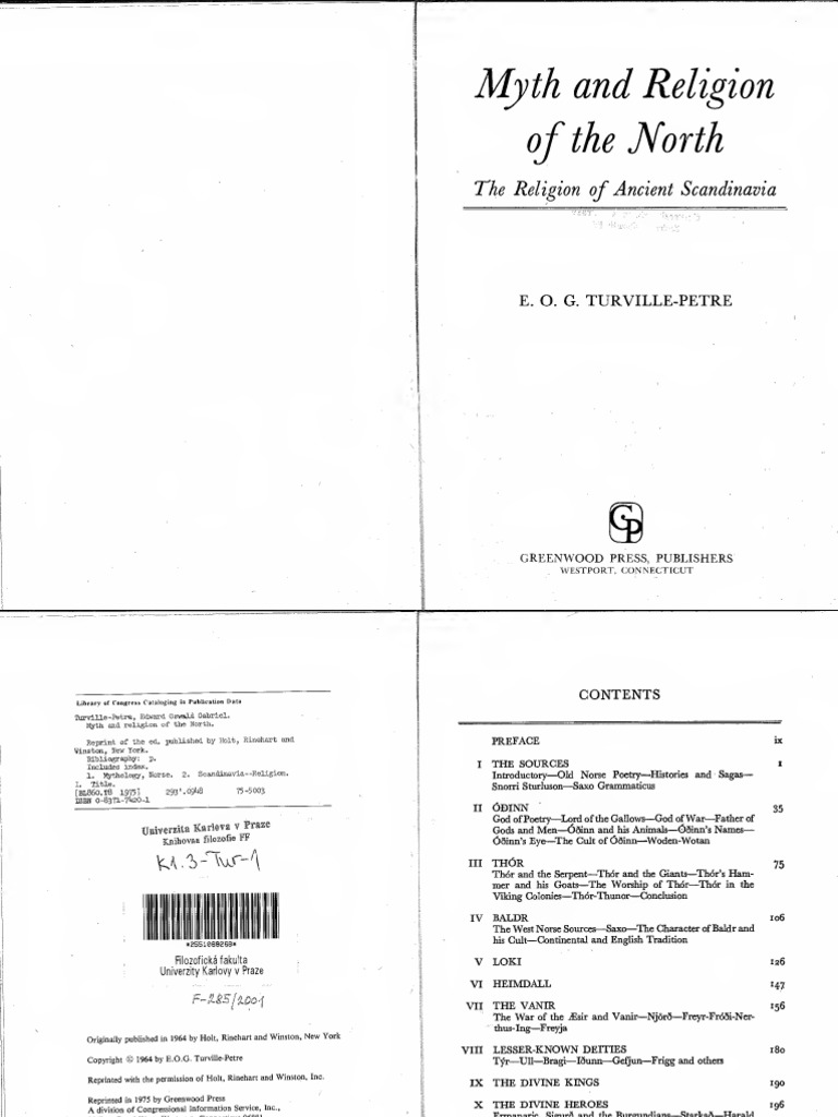 Turville-Petre Myth and Religion of The North Text | PDF | Germanic ...
