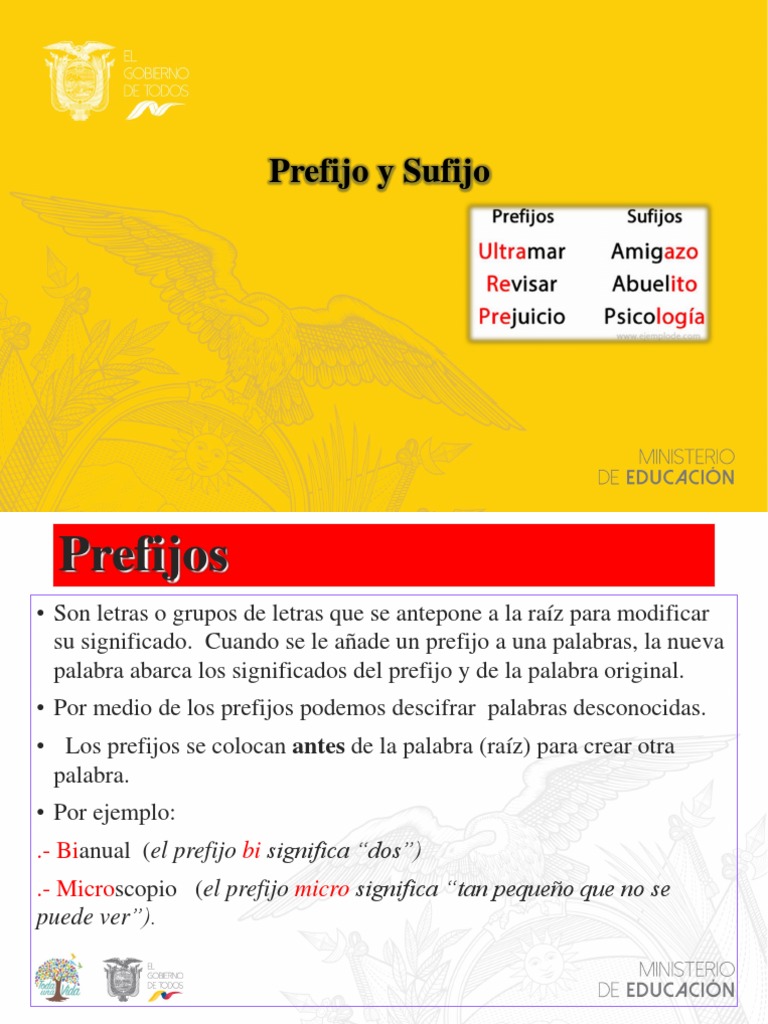 Los Prefijos y Sufijos en El Español | PDF | Palabra | Lingüística