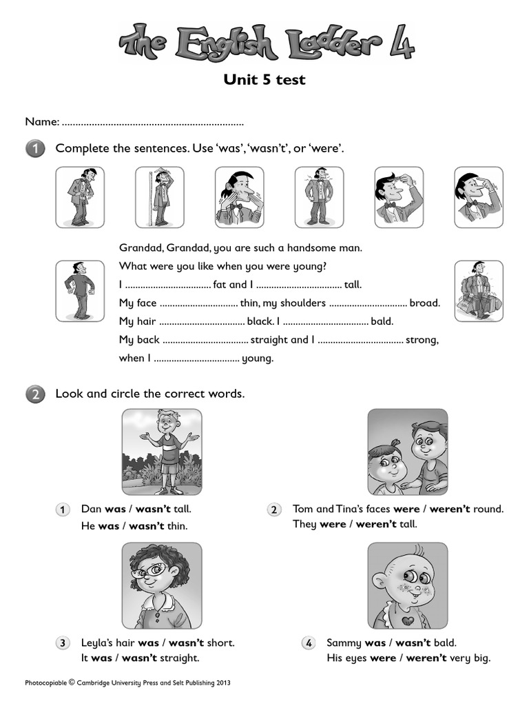 The English Ladder Level4 Unit5 Test | PDF