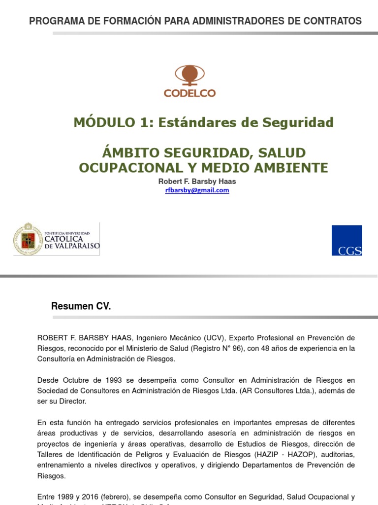 Modulo 1 Estandares de Seguridad. | PDF | Seguridad y salud ocupacional | Valores