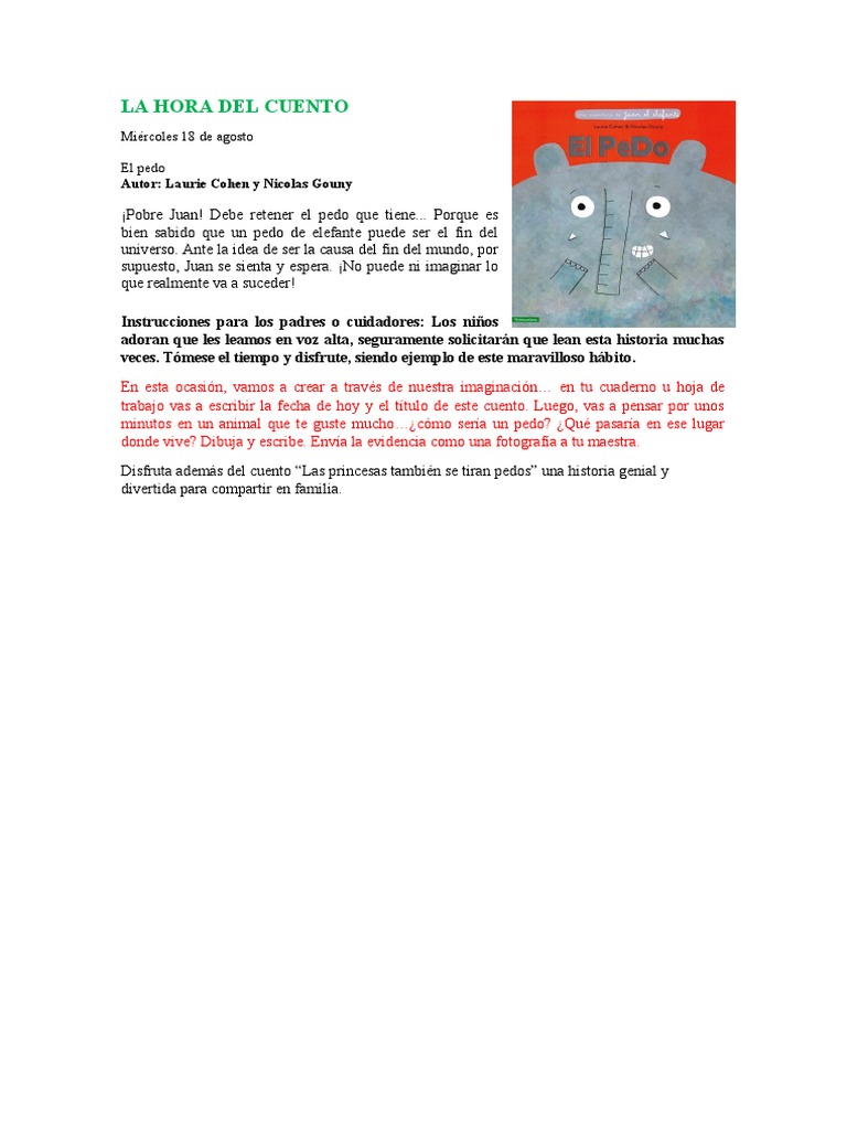 Comprensión Lectora - El Pedo | PDF