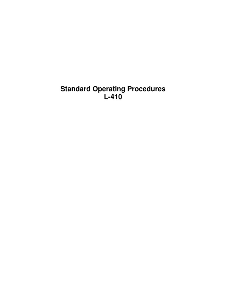 L-410 Standard Operating Procedures | PDF | Air Traffic Control | Aircraft