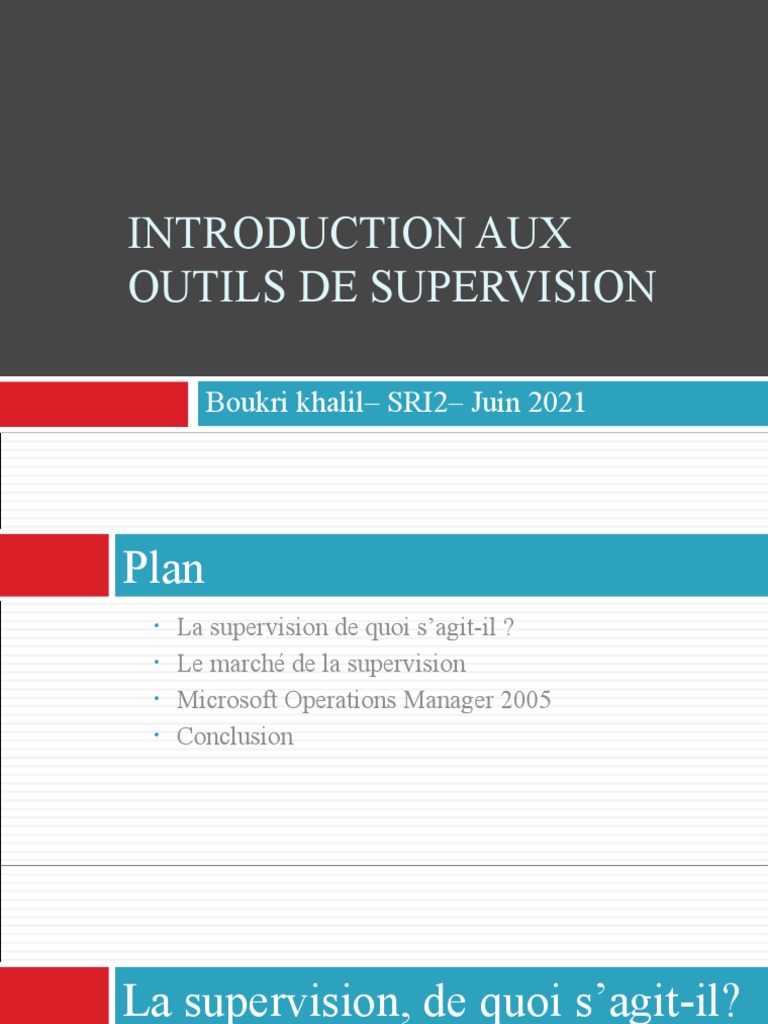 Supervision | PDF | Microsoft | Serveur (Informatique)