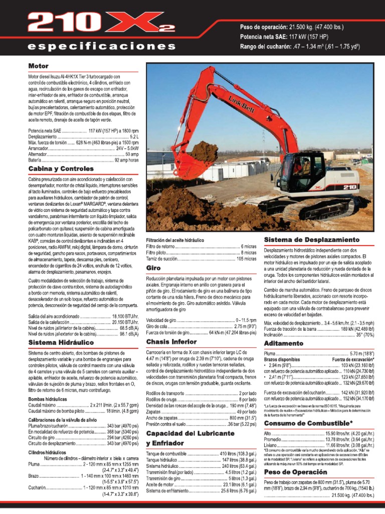 Link Belt 210 LX2 | PDF