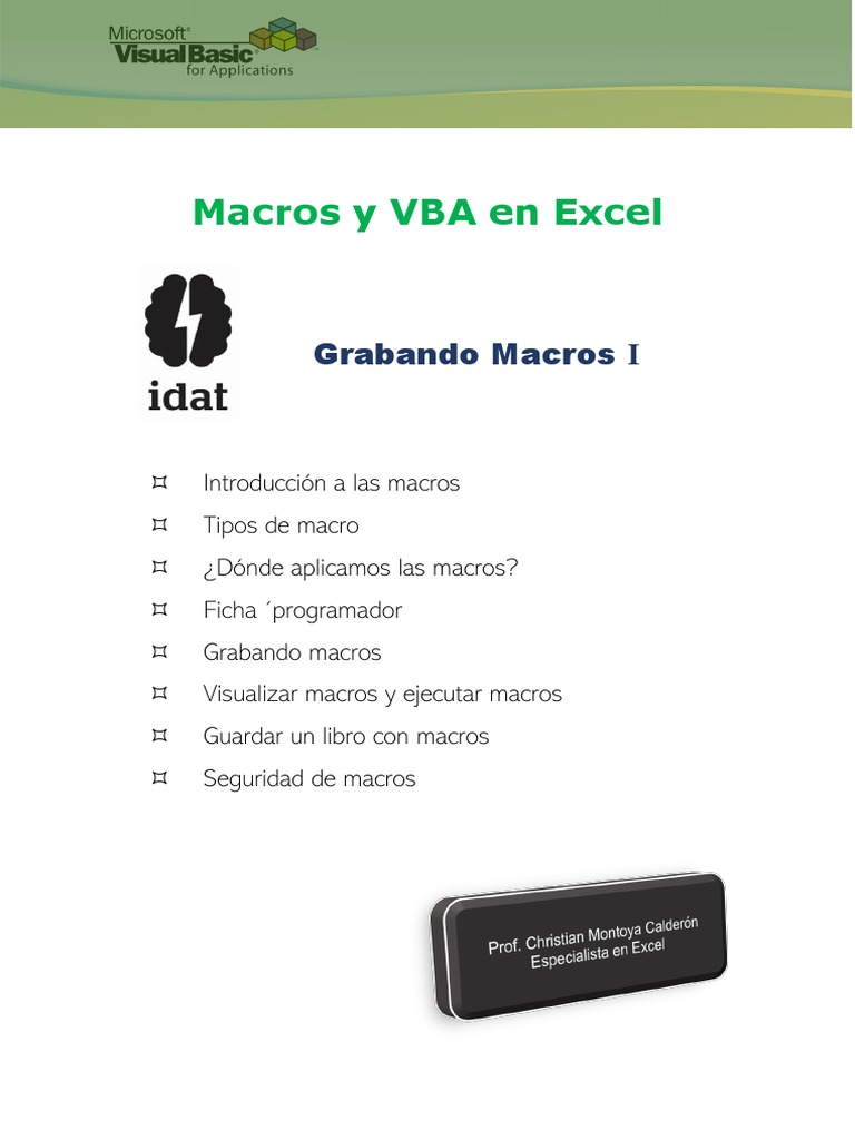Macros Excel | PDF | Macro (informática) | Microsoft Excel