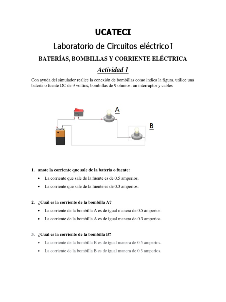 Nomar Fernandez Lab. Intro. A Los Circuitos Electricos Tarea 1 | PDF | voltaje | Voltio