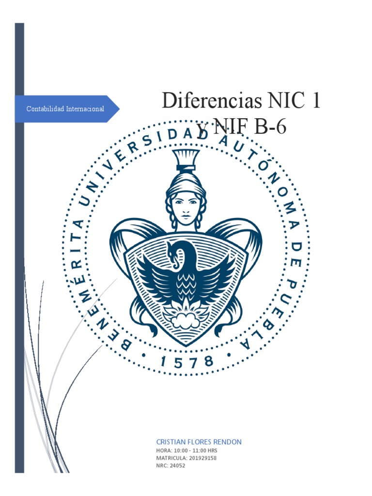 Tarea 3 Diferencias NIC 1 y NIF B6 | PDF | Contabilidad | normas ...