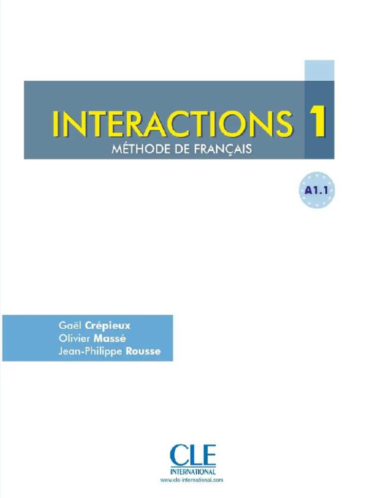 FRANCAIS Interactions 1 - Compress | PDF