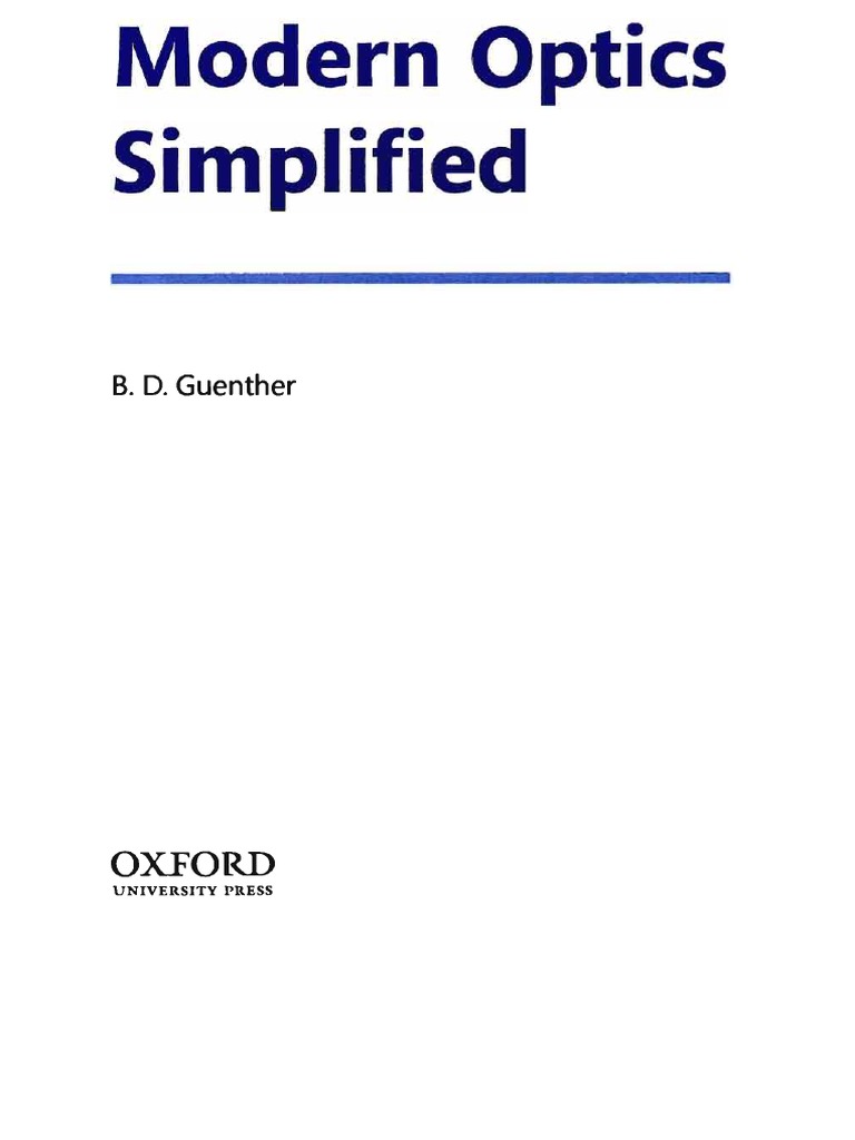 Modern Optics | PDF