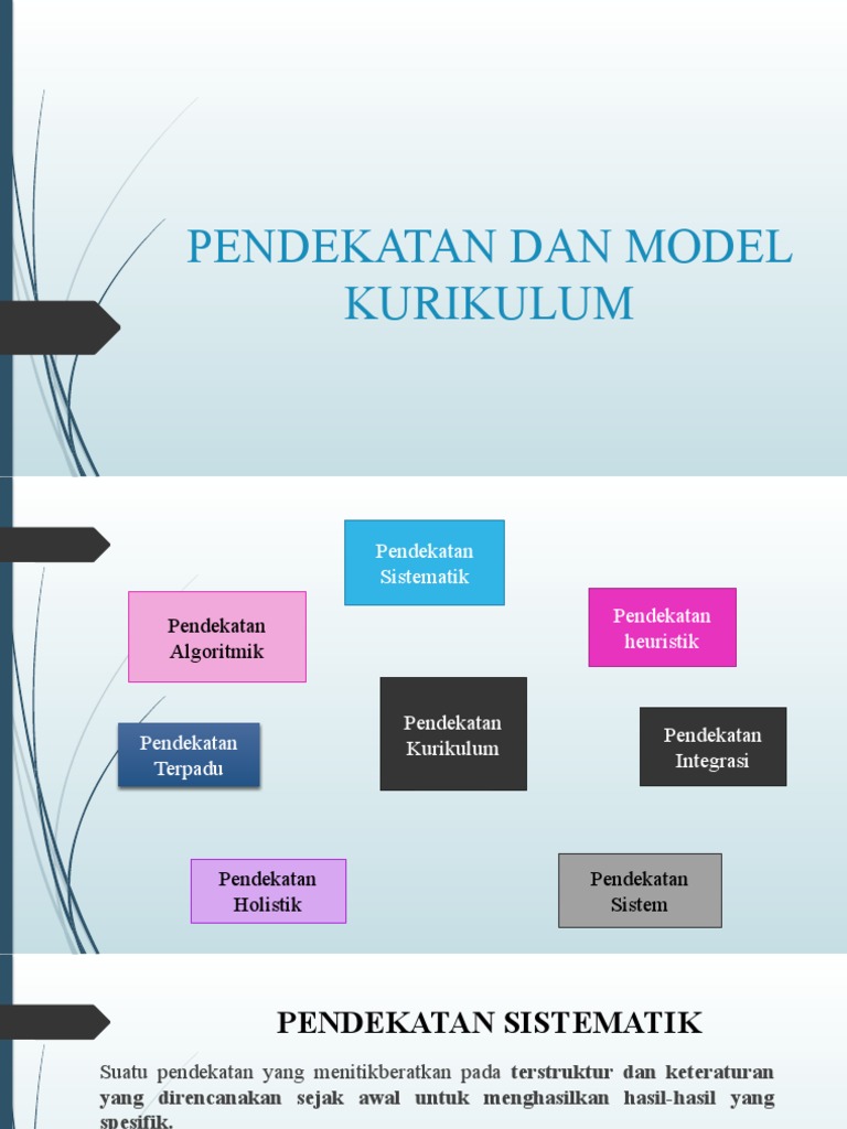 Model dan Pendekatan Kurikulum Sistematik | PDF