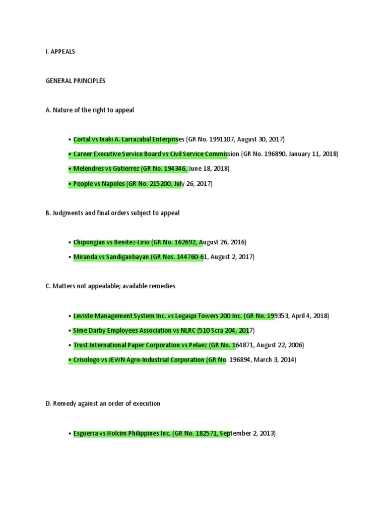 Syllabus Civpro1 First Topic | PDF | Appeal | Certiorari