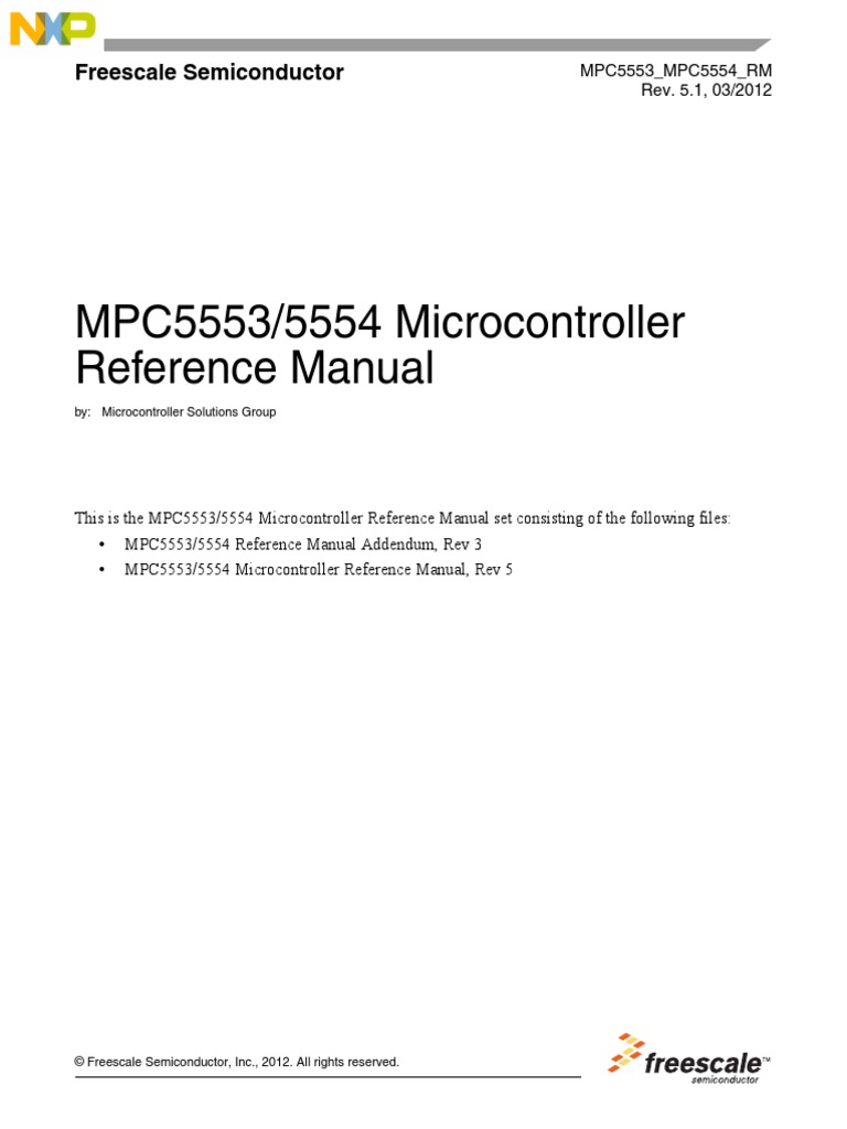 MPC5553 MPC5554 RM | PDF | Microcontroller | Electronics