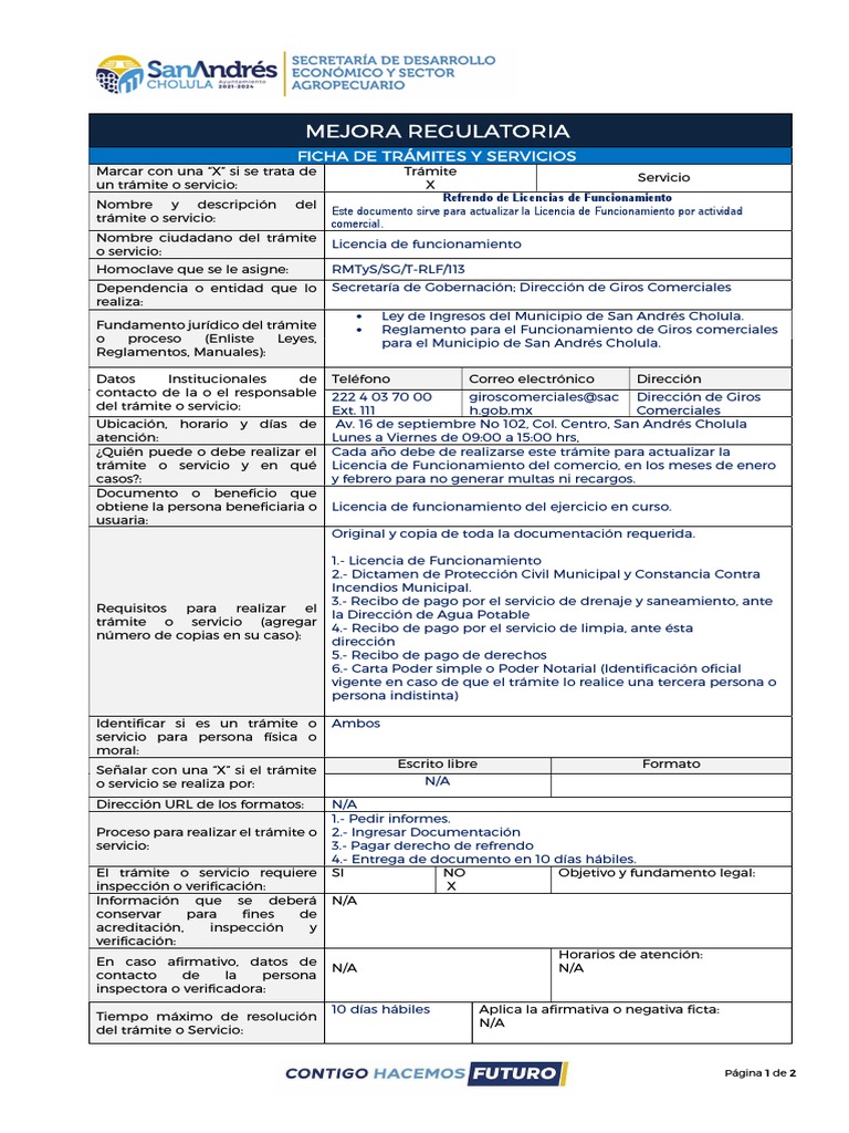Refrendo Licencia-Funciona 2023 | PDF | Tarjeta de débito