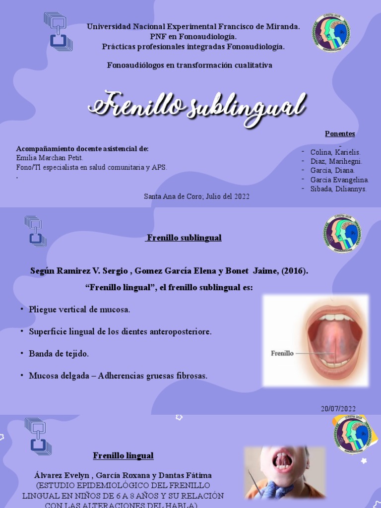 Evaluación y Tratamiento del Frenillo Lingual | PDF | Medicina CLINICA ...