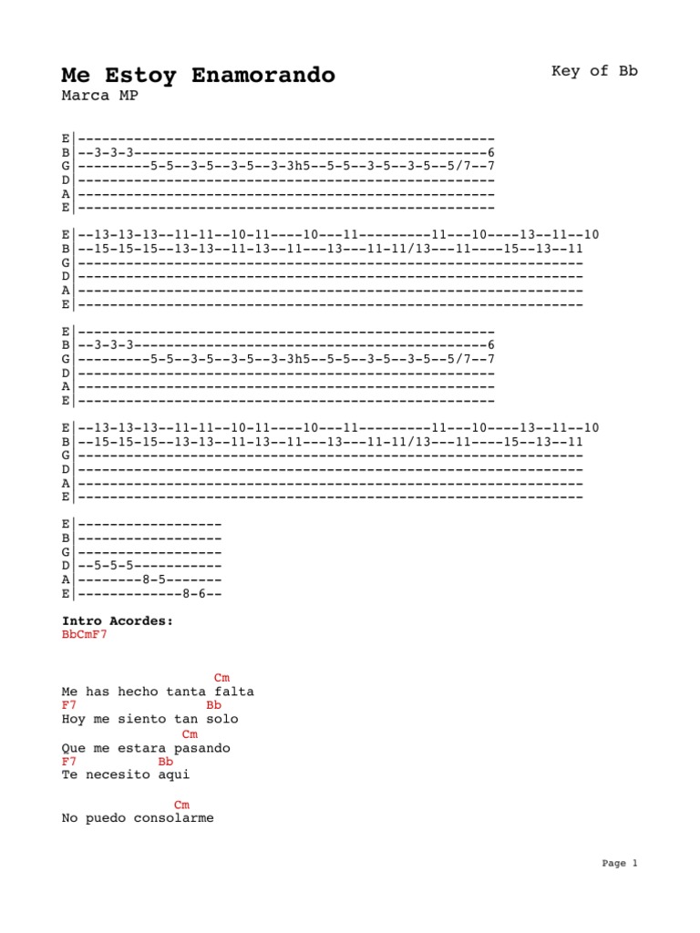 Me Estoy Enamorando | PDF