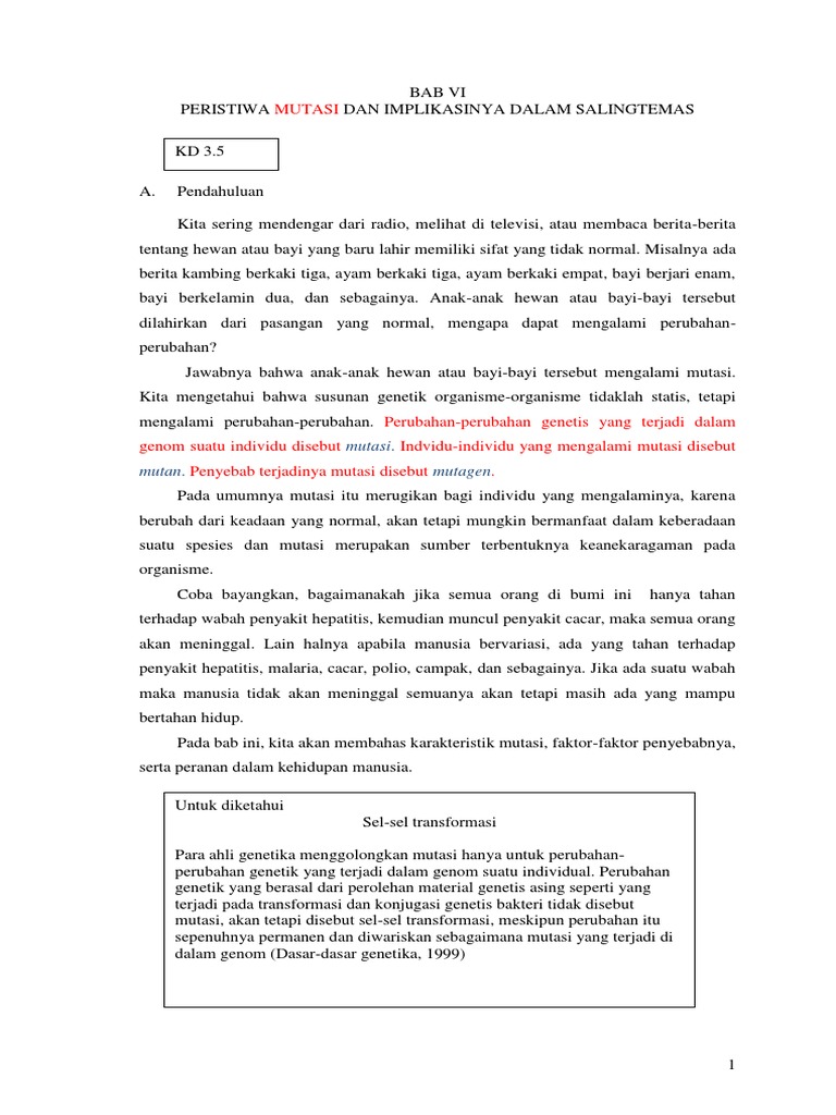 Bab Vi Mutasi | PDF