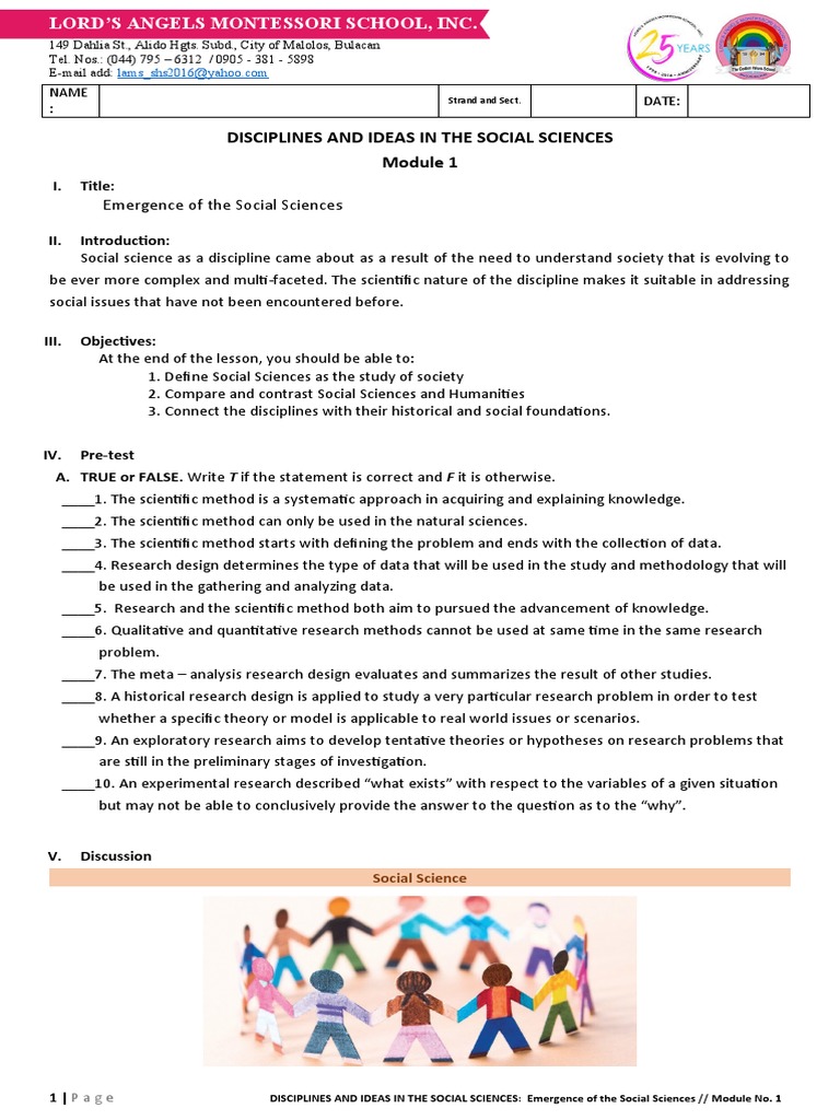 DISS Allen Module 1 | PDF | Anthropology | Social Sciences