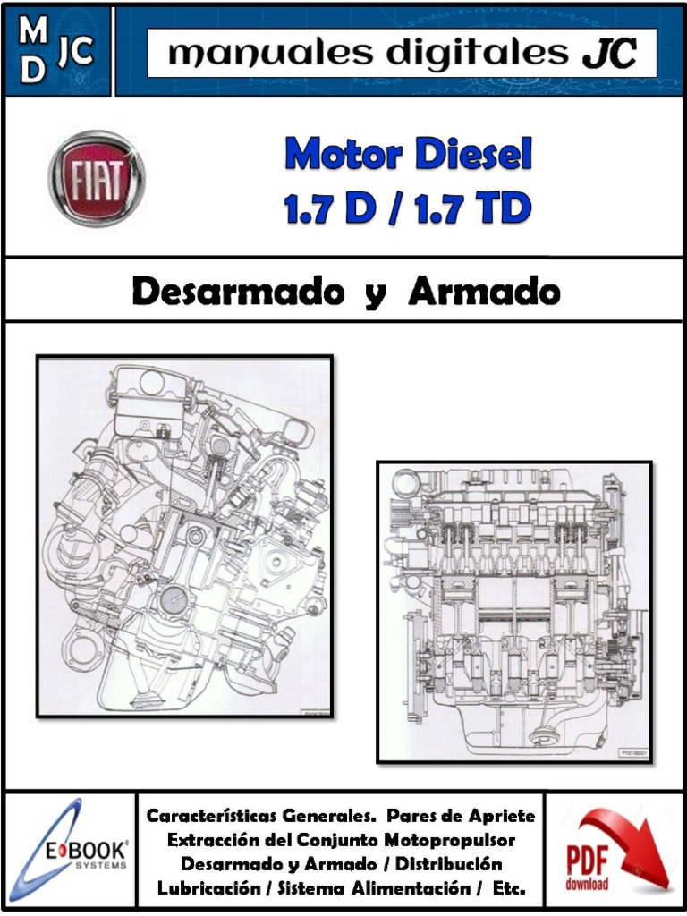 Motor Fiat 1.7 D - 1.7 TD - MT | PDF | Tornillo | Herramientas