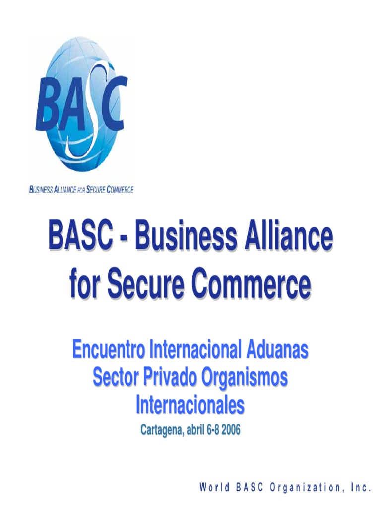 Presentacion Basc | PDF | aduana | Auditoría