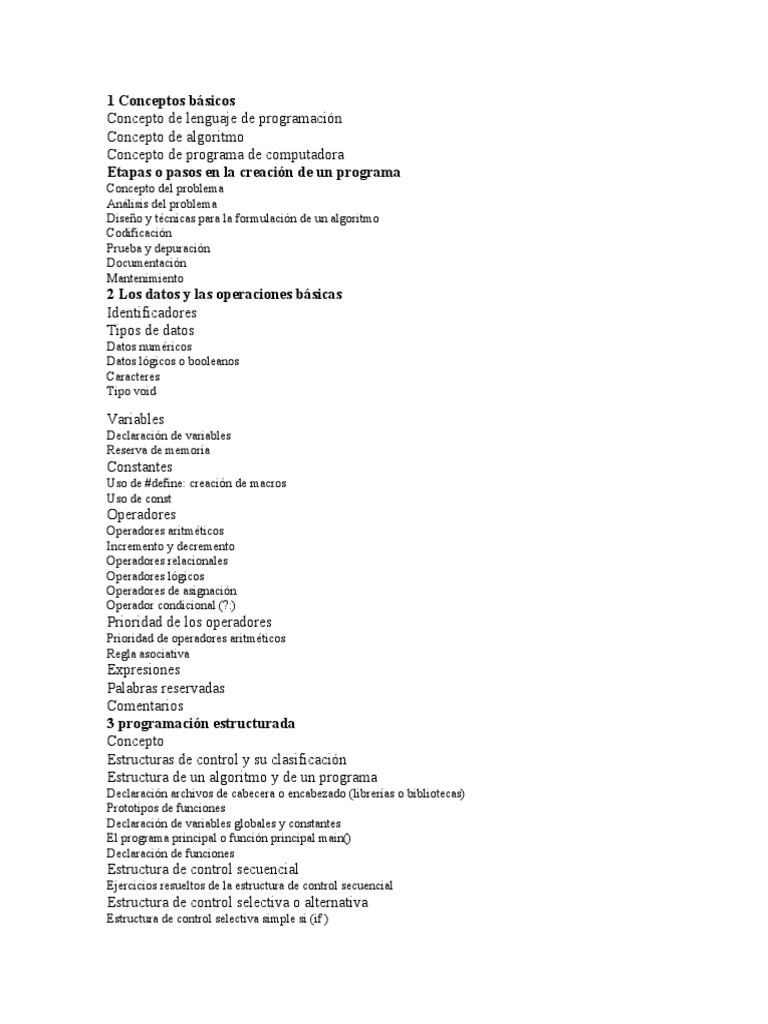 Temario 1 | PDF | Programa de computadora | Programación