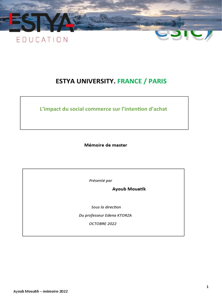 ESTYA UNIVERSITYAyoub | PDF | Réseaux sociaux | Études sur la culture ...
